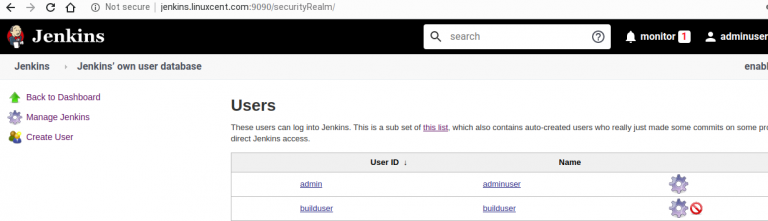 Create a new User in Jenkins - Linux Cent
