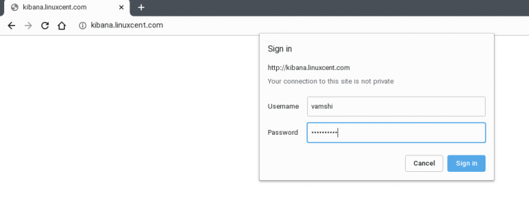 nginx reverse proxy setup for kibana dashboard - Linux Cent